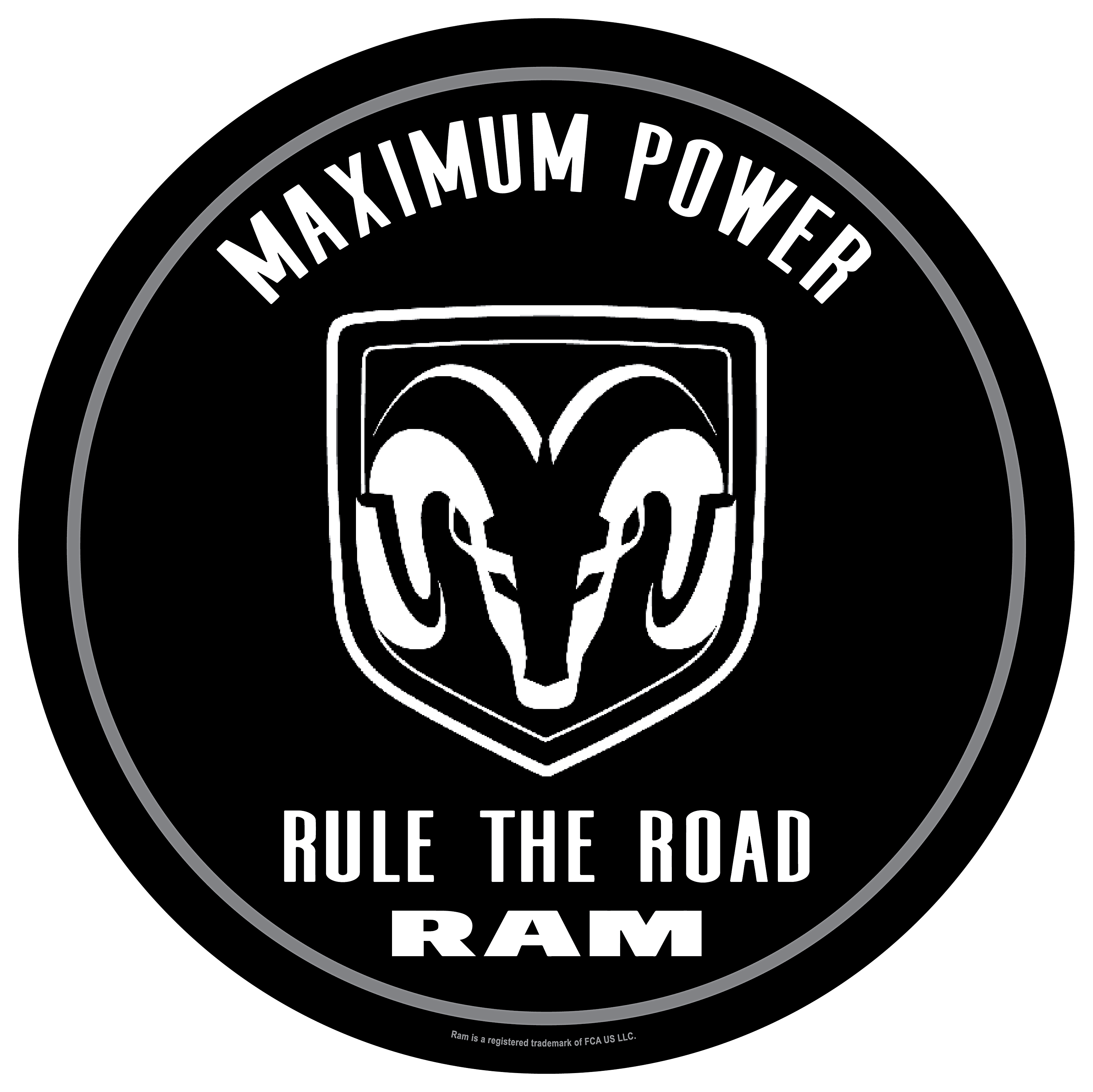 Open Road Brands Ram Rule the Road Round Metal Sign | Cabela's